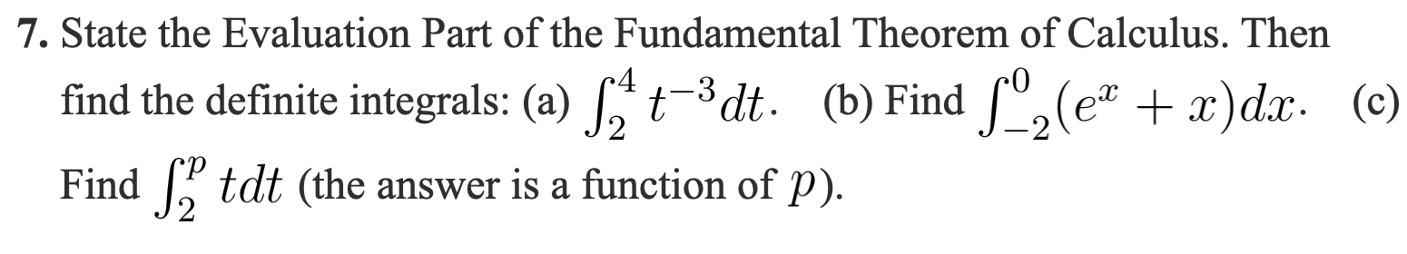 Solved 7. State the Evaluation Part of the Fundamental | Chegg.com