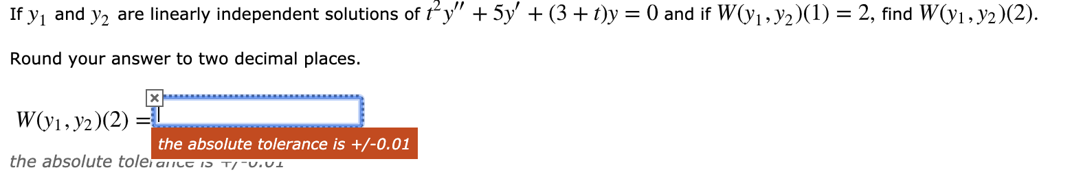 Solved If y, and y2 are linearly independent solutions of | Chegg.com