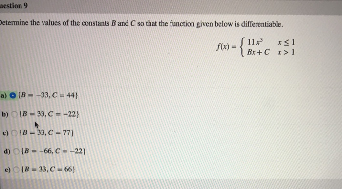 Solved uestion 9 etermine the values of the constants B and | Chegg.com Solved uestion 9 etermine the values of the constants B and | Chegg.com