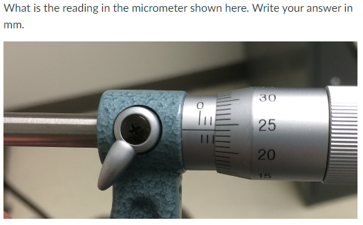 Solved What is the reading in the micrometer shown here. | Chegg.com