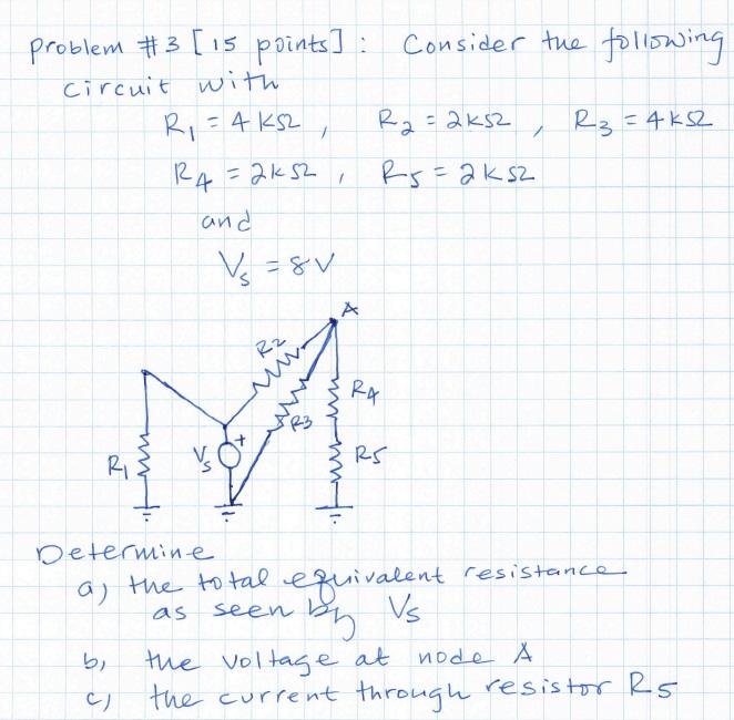 problem \#3 [15 points]: Consider the following | Chegg.com