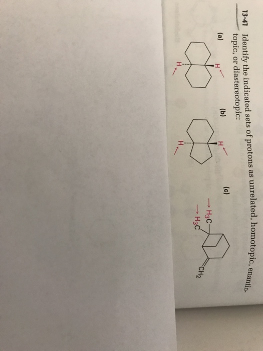 Solved Identify the indicated sets of protons as unrelated, | Chegg.com