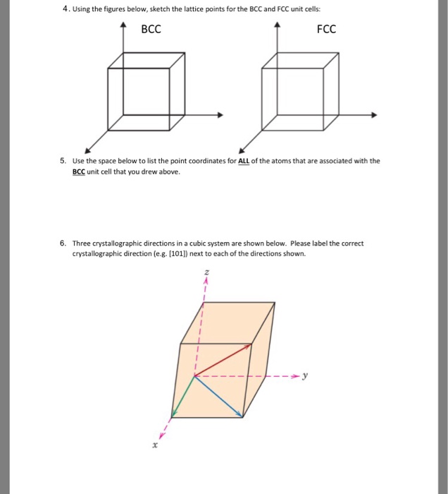 Solved 4. Using the figures below, sketch the lattice points | Chegg.com