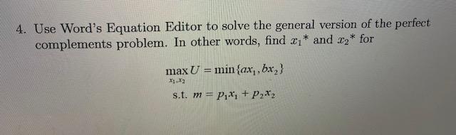 Solved 4. Use Word's Equation Editor to solve the general | Chegg.com