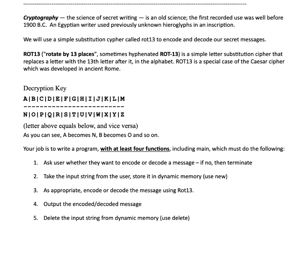 Solved Cryptography – the science of secret writing - is an | Chegg.com