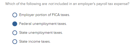 Solved Which of the following are not included in an | Chegg.com
