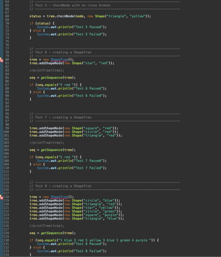 Shape Tree.java This class represents the tree that | Chegg.com