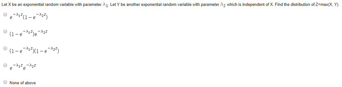 Solved Let X be an exponential random variable with | Chegg.com