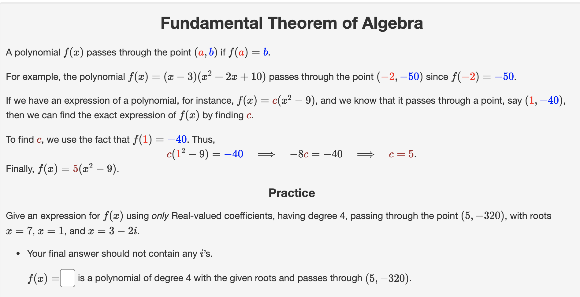 Fundamental Theorem Of Algebra