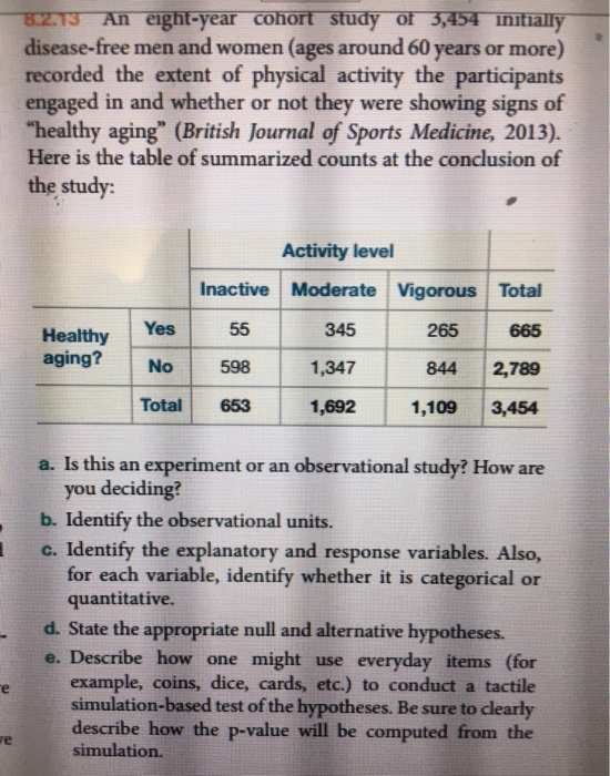 Solved 82.13 An eight-year cohort study of 3,454 initially | Chegg.com Solved 82.13 An eight-year cohort study of 3,454 initially | Chegg.com