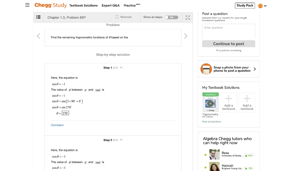 Solved Chegg Study Textbook Solutions Expert Q&A Practice | Chegg.com