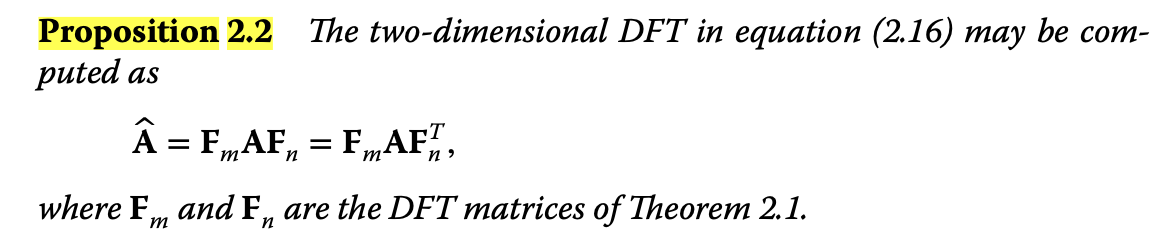 Solved Let A be an m×n matrix with two-dimensional DFT Â. | Chegg.com