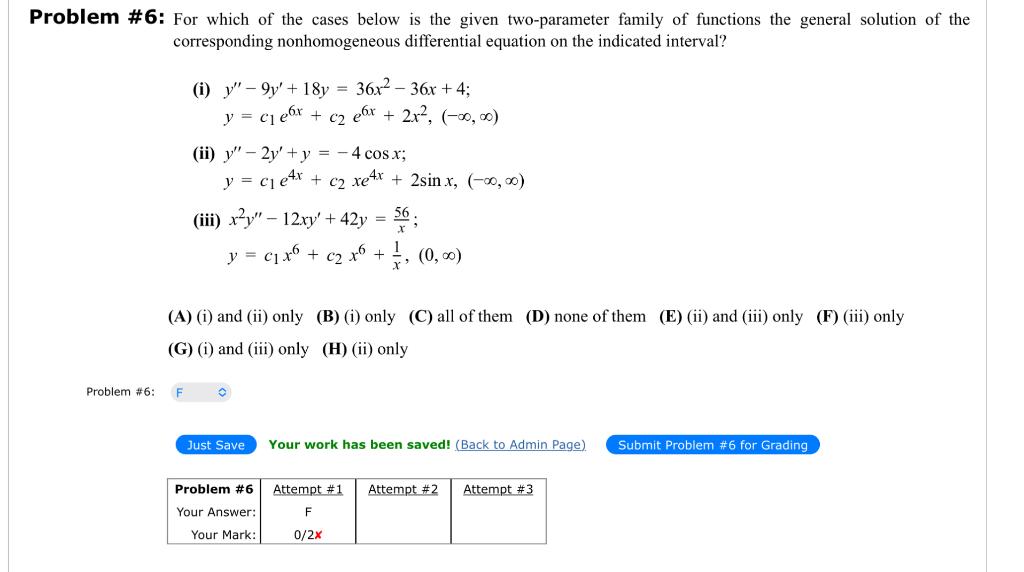 Solved For which of the cases below is the given | Chegg.com