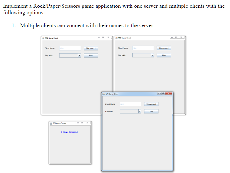 Solved in java Implement a Rock/Paper/Scissors game | Chegg.com