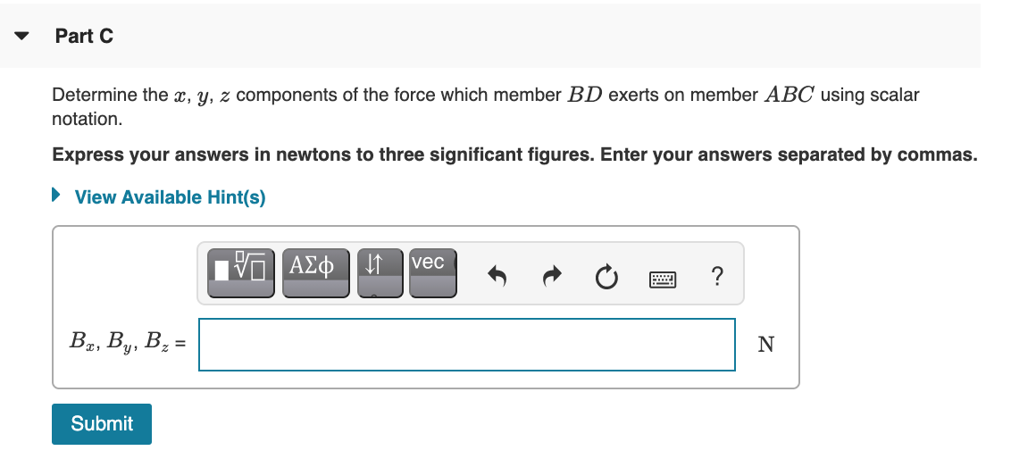 Solved The four-member "A" frame shown in (Figure 1) is | Chegg.com