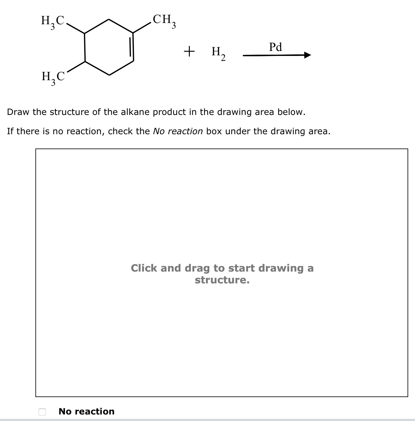 Solved Draw the structure of the alkane product in the | Chegg.com