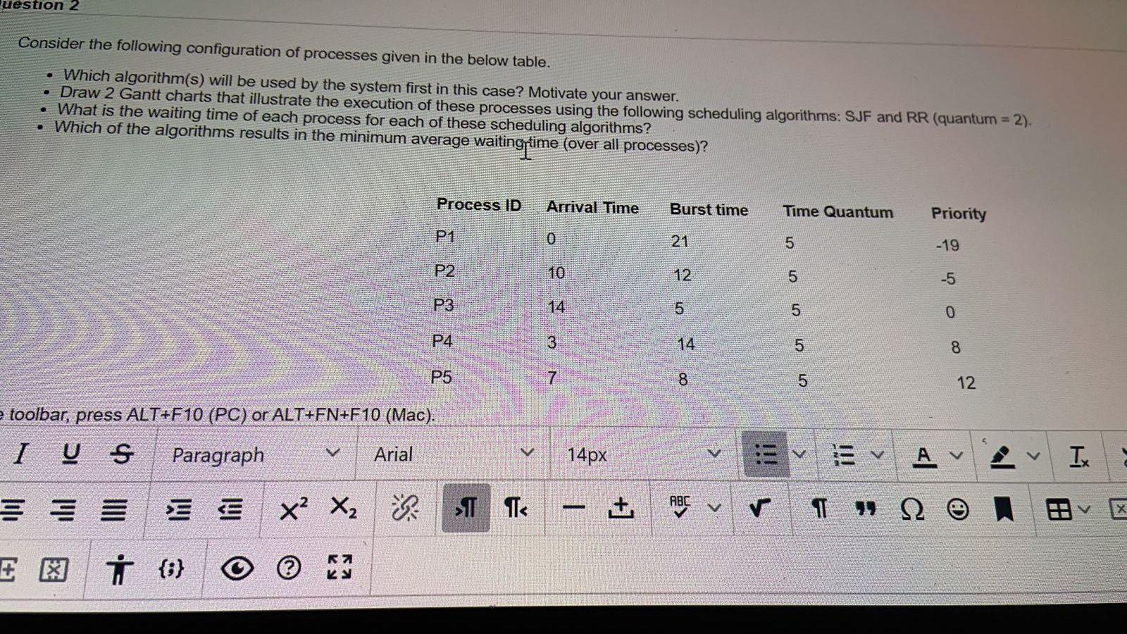 Solved uestion 2 Consider the following configuration of | Chegg.com
