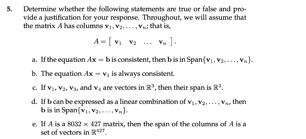 Solved 5. Determine whether the following statements are | Chegg.com