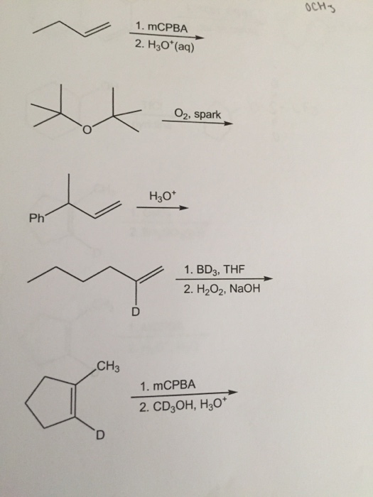 Solved CH3 1. Hg(O2CCH3)2, THF, CD OH 2. NaBH4, NaOH CH3 1. | Chegg.com