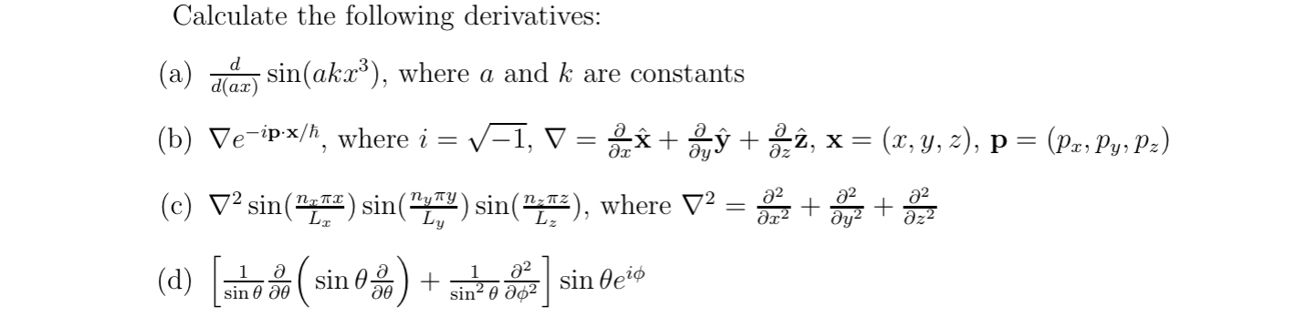 Solved Calculate the following | Chegg.com