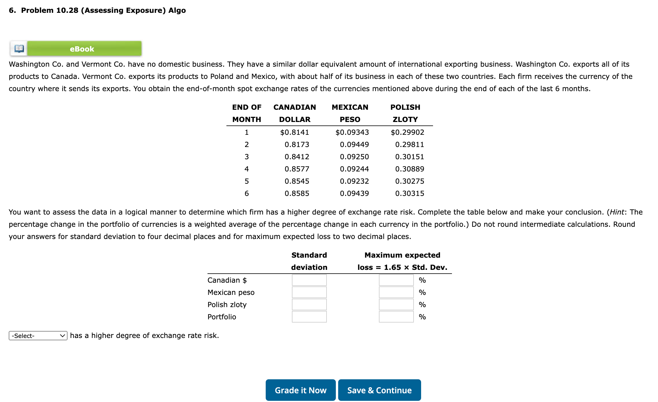 Solved 6. Problem 10.28 (Assessing Exposure) Algo your | Chegg.com