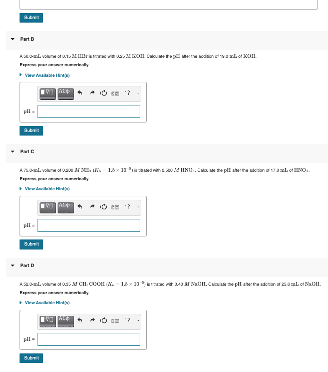 Learning Goal: To learn about titration types and how | Chegg.com