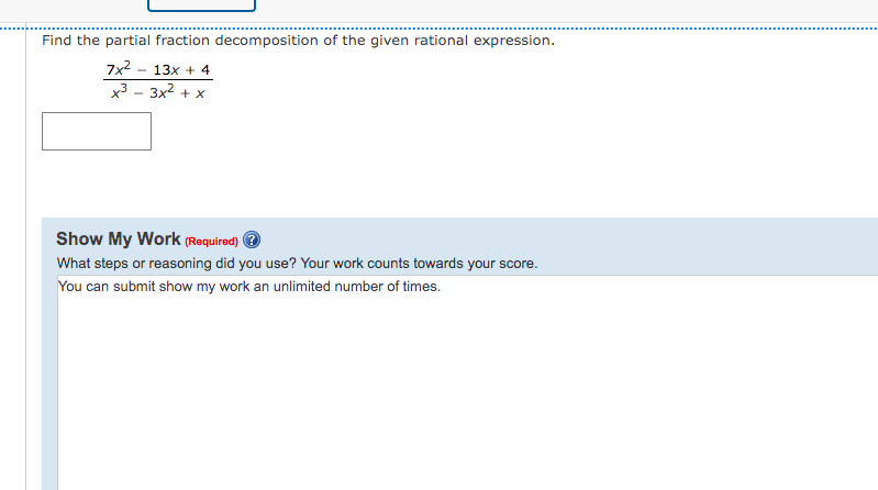 Find the partial fraction decomposition of the given | Chegg.com