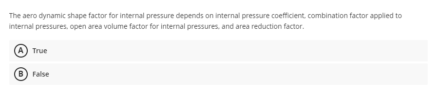 Solved The aero dynamic shape factor for internal pressure | Chegg.com