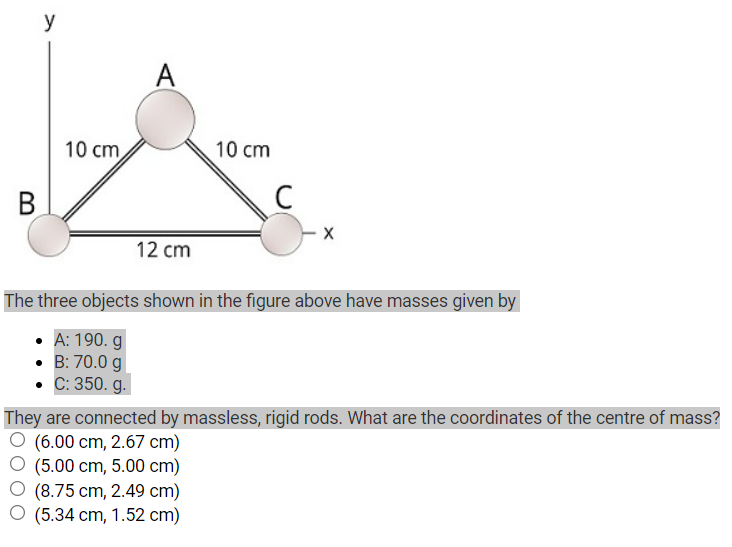 Solved The three objects shown in the figure above have | Chegg.com