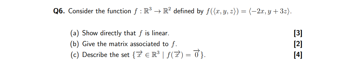 Solved 26. Consider the function f:R3→R2 defined by | Chegg.com