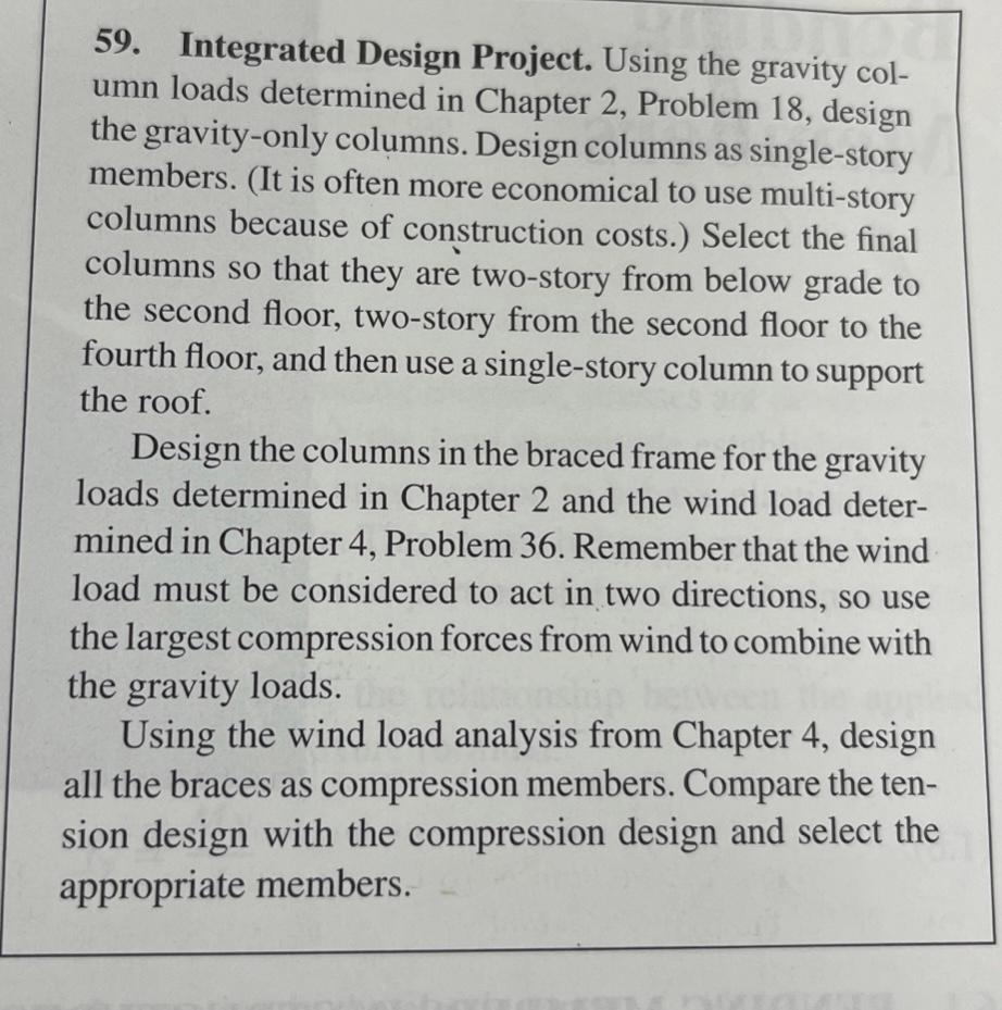 59. Integrated Design Project. Using the gravity | Chegg.com