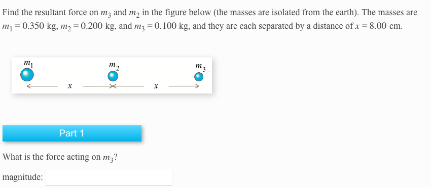 Solved Find the resultant force on m3 and m2 in the figure | Chegg.com