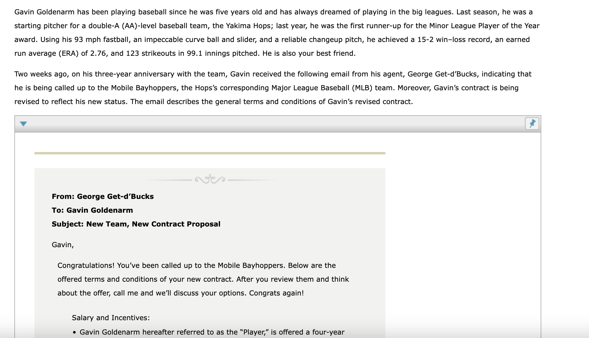 Solved Gavin is so excited! According to George, the | Chegg.com