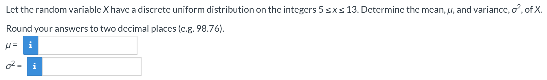Solved Let the random variable X have a discrete uniform | Chegg.com