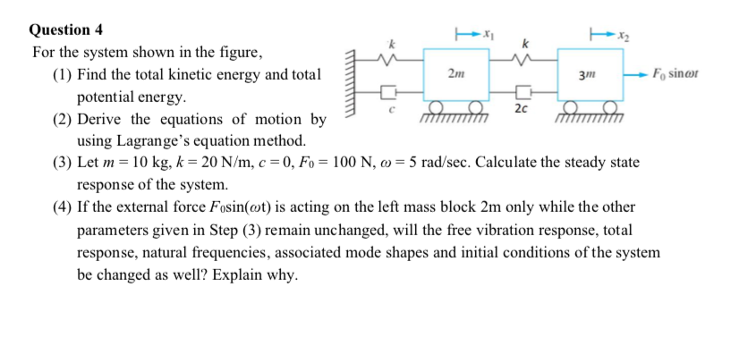 Solved с 2c om Question 4 X2 For the system shown in the | Chegg.com