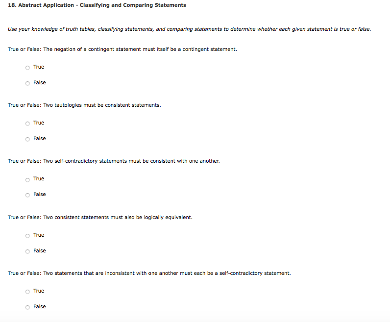 Solved 18 Abstract Application Classifying And Comparing