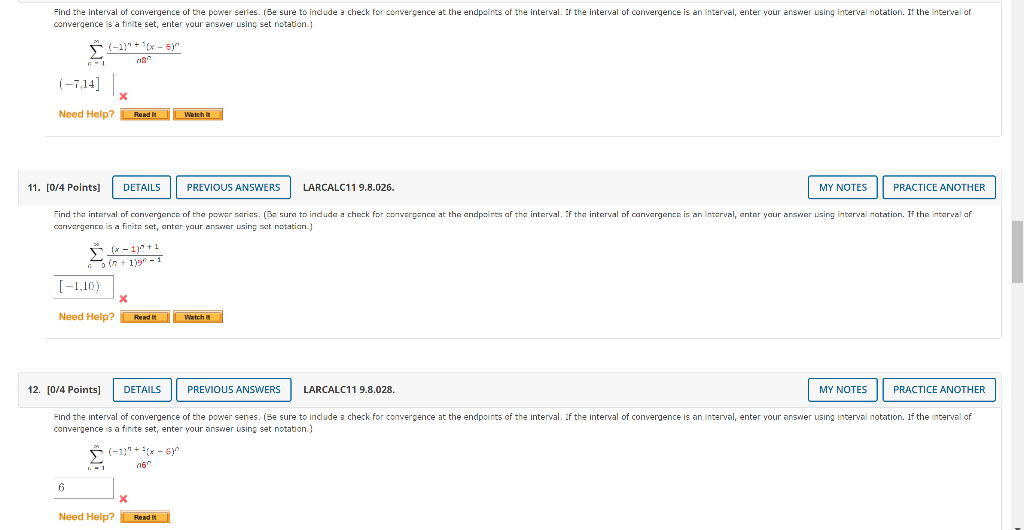 Solved convergence is a finite set, enter your answer using | Chegg.com