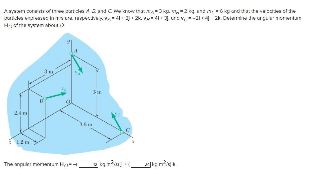 Solved A system consists of three particles A, B, and C. We | Chegg.com