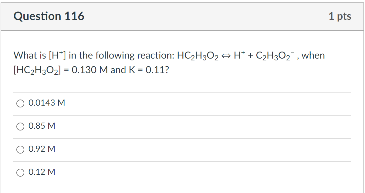 Solved What is \\( \\left[\\mathrm{H}^{+}\\right] \\)in the | Chegg.com