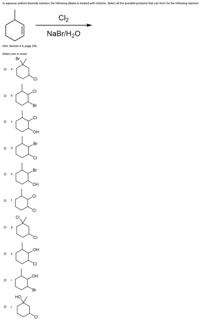 Solved In aqueous sodium bromide solution, the following | Chegg.com