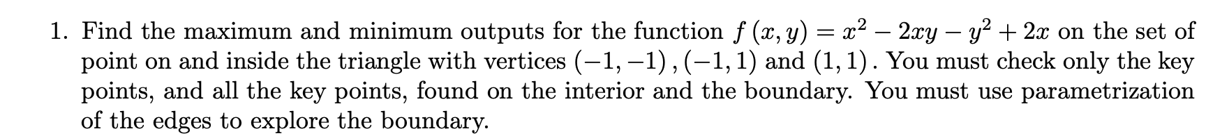 Solved 1 Find The Maximum And Minimum Outputs For The 4508