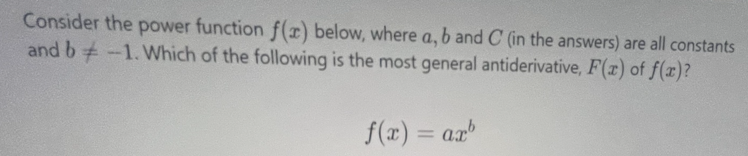 Solved Consider the power function f(x) below, where a,b and | Chegg.com