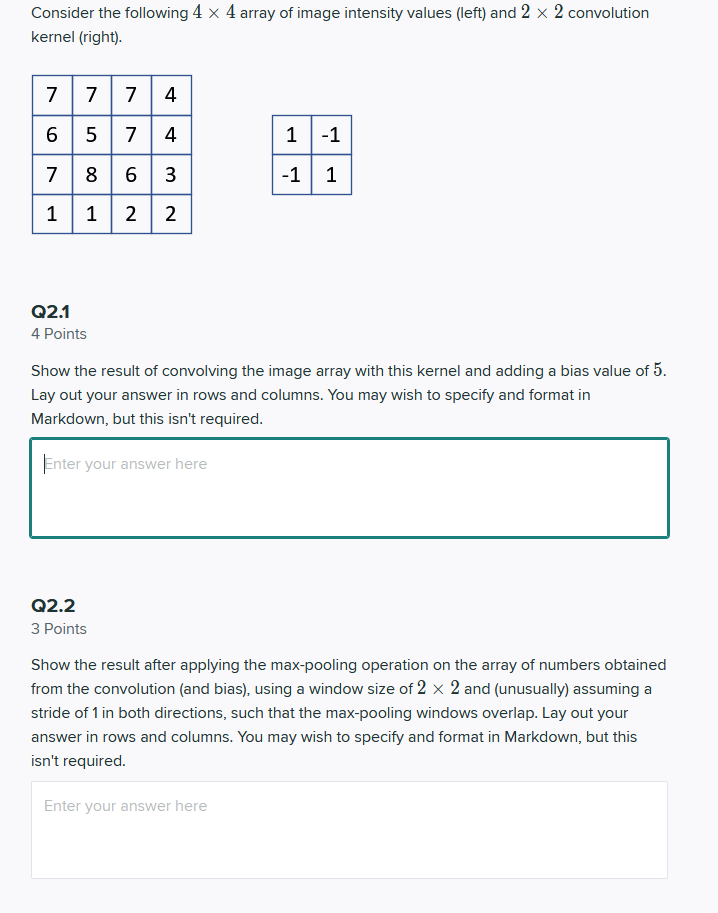Solved Consider the following 4 x 4 array of image intensity | Chegg.com