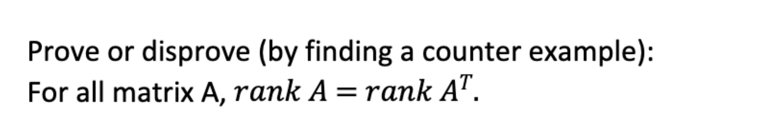 Solved Prove or disprove (by finding a counter example): For | Chegg.com