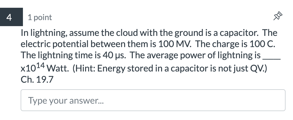 Solved 41 ﻿pointIn lightning, assume the cloud with the | Chegg.com
