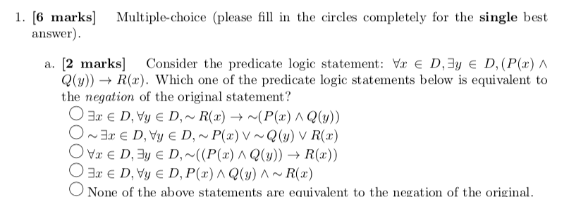 Solved Multiple-choice (please fill in the circles | Chegg.com