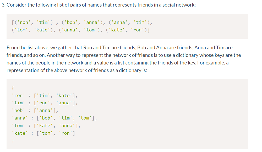Solved 3. Consider the following list of pairs of names that | Chegg.com