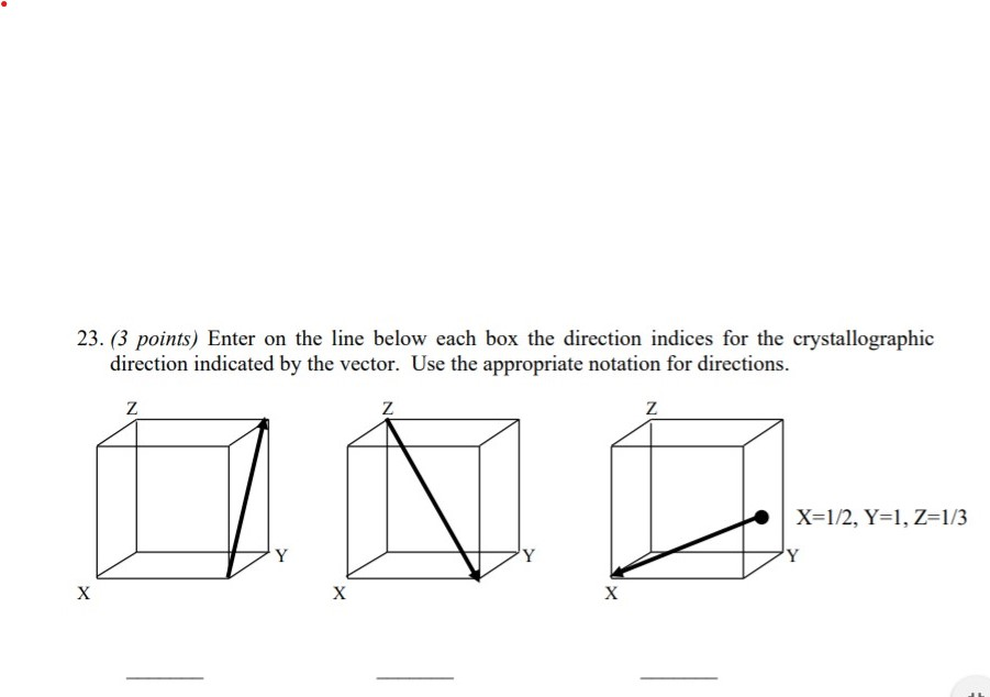 Solved 23. (3 points) Enter on the line below each box the | Chegg.com