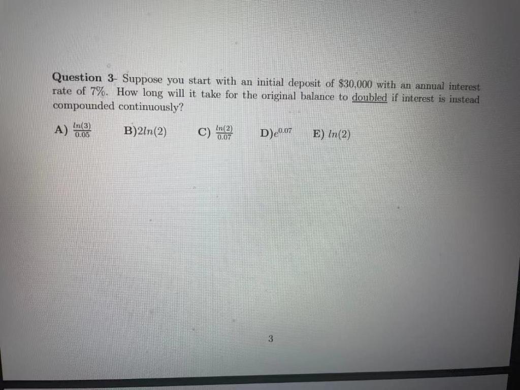 Solved Question 3- Suppose you start with an initial deposit | Chegg.com