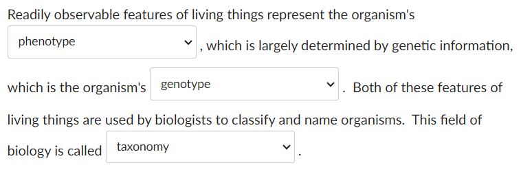 Readily observable features of living things | Chegg.com